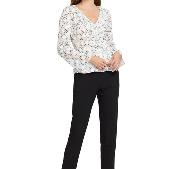SALONI | Tops | Saloni Iman Ruffled Wrap Top | Poshmark